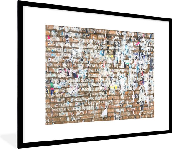 Fotolijst incl. Poster - Baksteen - Muur - Poster - 80x60 cm ...