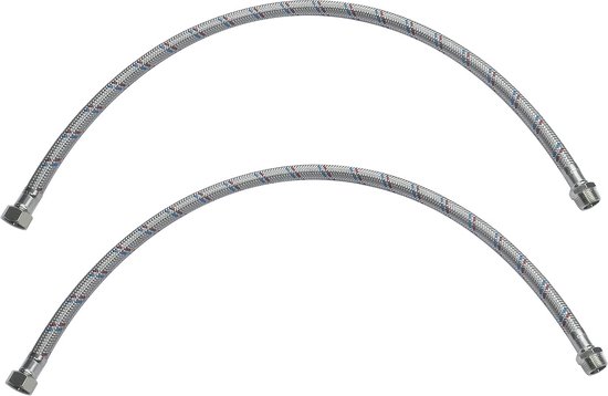 Flexibele Waterslang Set 2x 600 mm - 3/8" Aansluiting Voor Kraan ...