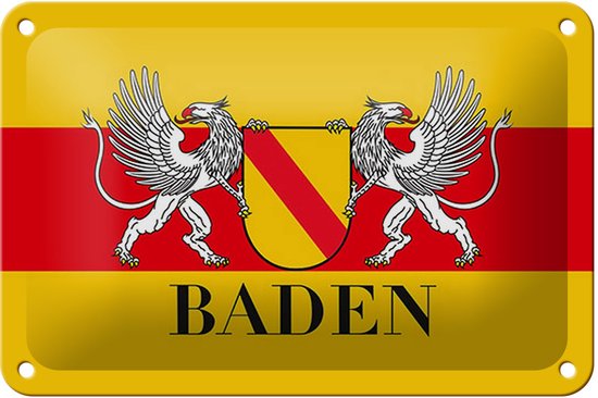 Blechschild Flagge 18x12cm Baden Wappen Wanddeko | bol