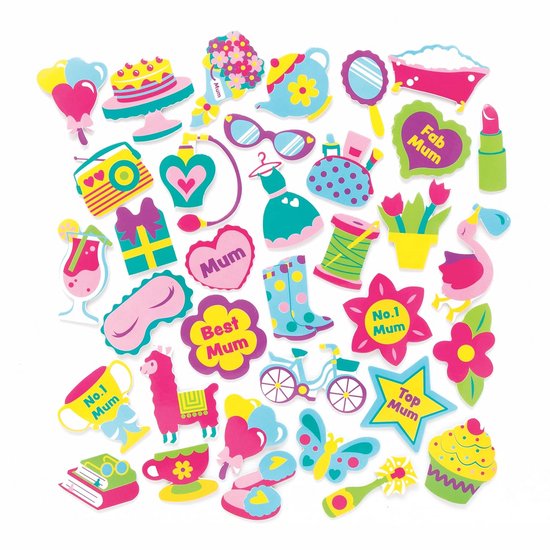 200 Stuks Foam Stickers Zelfklevend voor Kinderen - Knutselen, Collages ...
