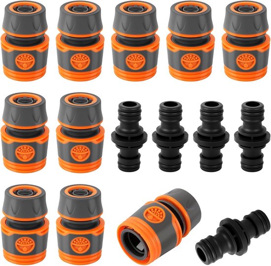 Tuinslang Koppelingen Set 15-Delig - Universele Slangkoppeling 1/2 Inch ...