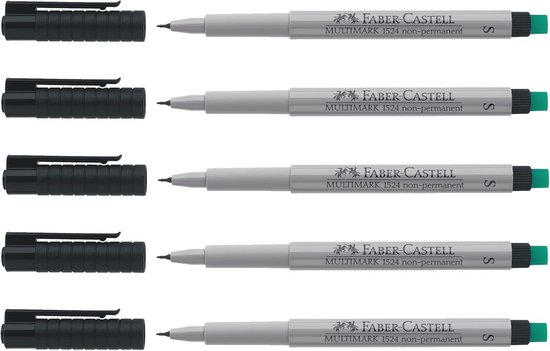 Marker Multimark Set - Niet-permanente Zwarte Markers, 5 Stuks | bol