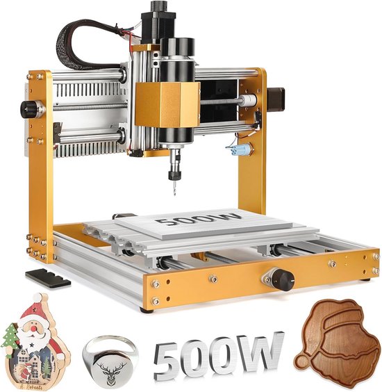 CNC-freesmachine 500W - 3-assige CNC-router voor hout, acryl en ...