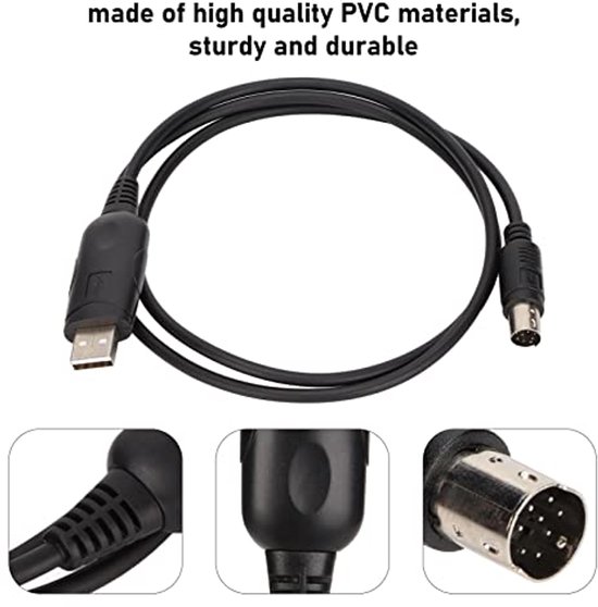 Zeer stabiele 8-pins mini-DIN-stekker naar USB-programmeerkabel ...
