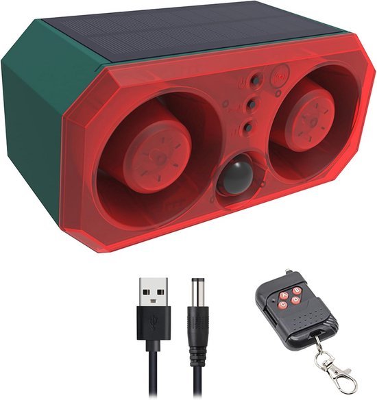 Zonne-opladen Geluids- en Stroboscooplamp met Bewegingssensor en Alarm ...