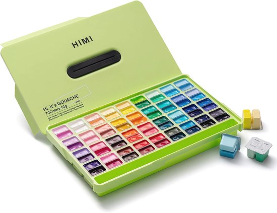 Gouache Verf Set met 72 Kleuren - 12g Jelly Cup Design - Niet-giftige ...