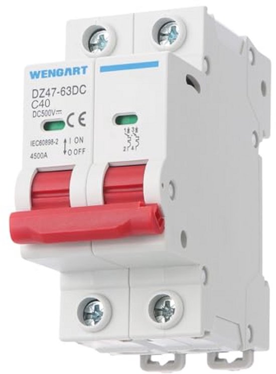DC Scheidingsschakelaar 500V 40A 2-polig voor Zonne-energie Systemen | bol