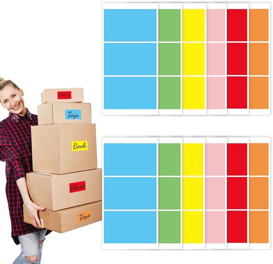 Bewegende Stickers voor Verhuizing - 72 Gekleurde Labels voor Dozen | bol