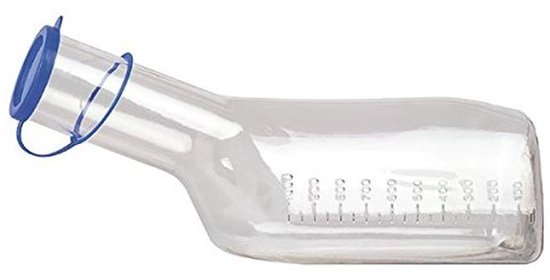 Urinefles voor mannen - Hoekige, steriliseerbare urinefles met 1000 ml ...