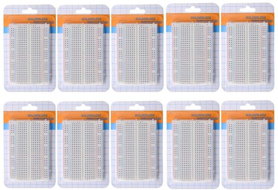 Mini Breadboard 400 Punten 10 Stuks - Prototyping Shield zonder Soldeer ...