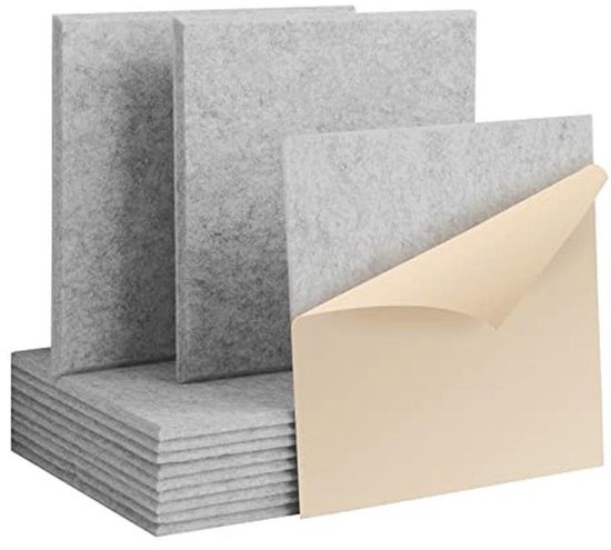 12 Stuks Akoestische Panelen - Zelfklevende Geluiddempers voor Studio ...