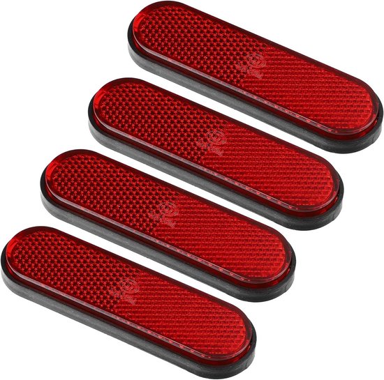 Cosensi - Zadelzak met Zijzicht en Reflecterende Strip Kit (Rood, Ovaal ...