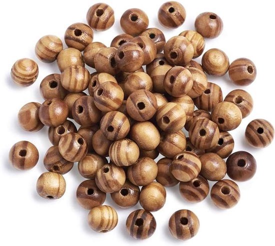 KARZO - Houten afstandhouder kralen 8 mm - Burlywood - 200 stuks ...
