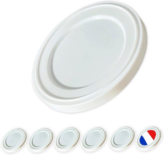 Verstelbare herbruikbare yoghurtdeksels voor grote potten - 6 stuks | bol