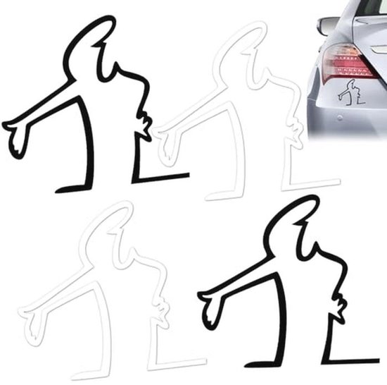 Grappige Auto Stickers - Lijnstickers en Herinneringsstickers Set | bol