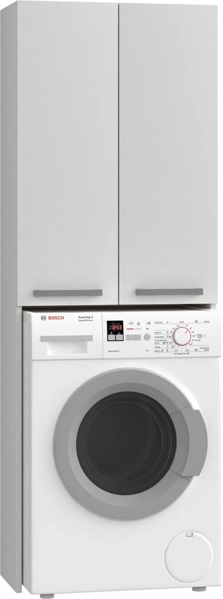 Wasmachinekast Wit - Kast Boven Wasmachine voor Badkamer of Wasruimte ...