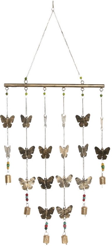 Decoratieve figuren Home ESPRIT Gouden Vlinders Shabby Chic 37 X 2 X 88 ...