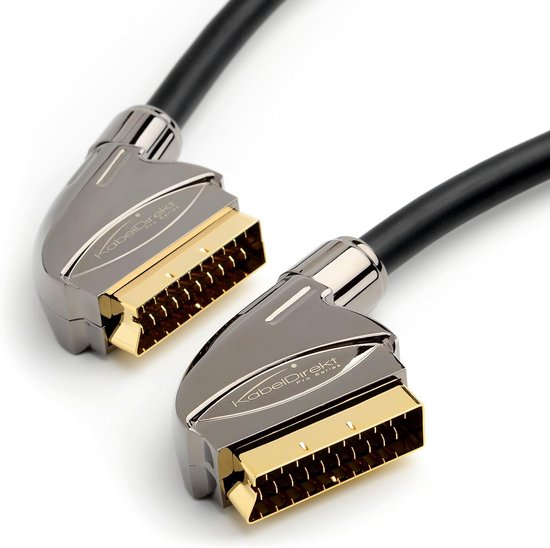 SCART Kabel 2 Meter - 21-pins AV Kabel met Hoge Kwaliteit Afscherming | bol