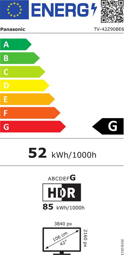 Panasonic -42Z90BE6 tv 106,7 cm (42") 4K Ultra HD Smart TV Wifi Zwart | bol