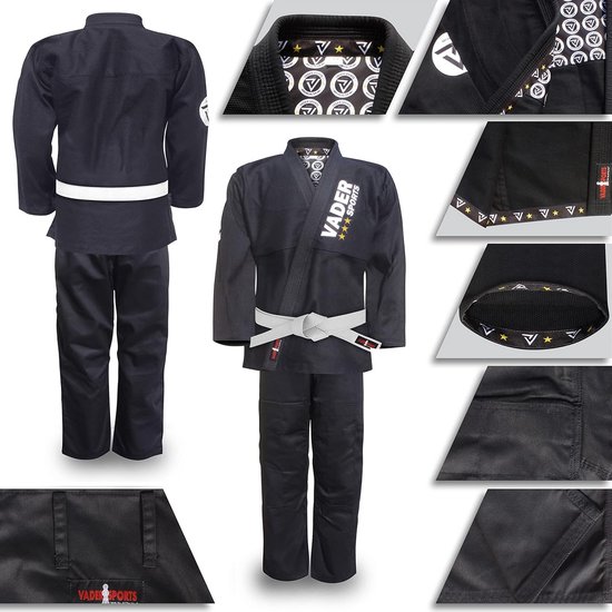 Costume de Jiu Jitsu Brésilien en Coton Poids Léger BJJ Gi pour Hommes ...