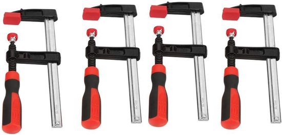 4-delige Schroefklem Set Gietijzer F-Klemmen voor Houtbewerking en DIY ...