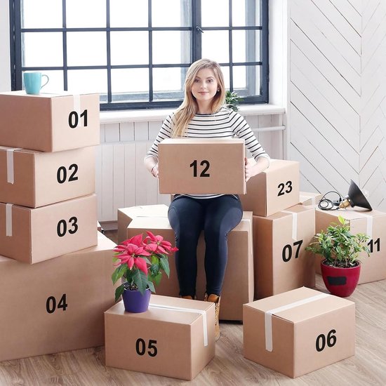 40 stuks weerbestendige cijfer- en letterstickers - groot formaat ...