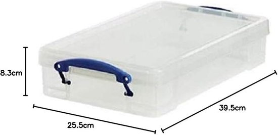 Set van 6 Transparante Opbergdozen 4 Liter - Geschikt voor A4 Papier en ...