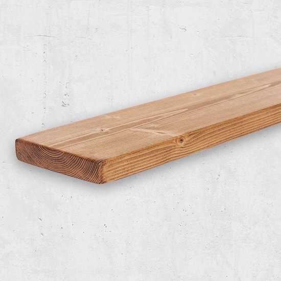 Massief Houten Zwevende Plank Rustiek Eiken 140 cm Dik - Wandplank ...