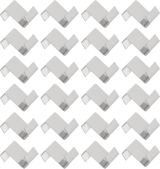 100x RVS Z-Clips voor Broeikas Glas en Polycarbonaat – Beglazingsclips ...