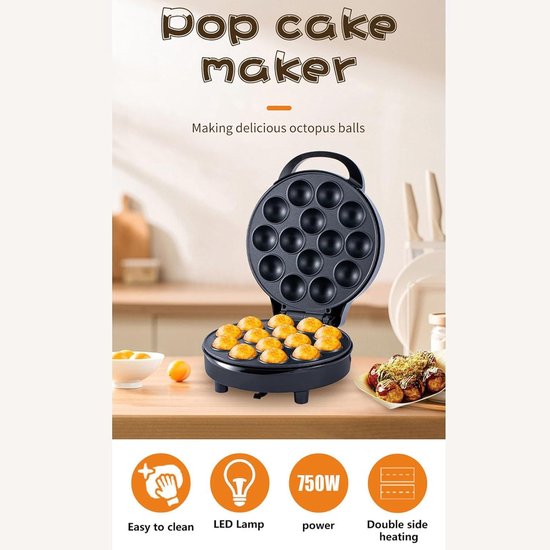 Takoyaki Maker - Elektrische Machine voor Japanse Octopus Ballen - 750W ...