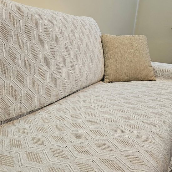 Bankdeken Rombos Beige - Katoen - 125 x 180 cm | bol
