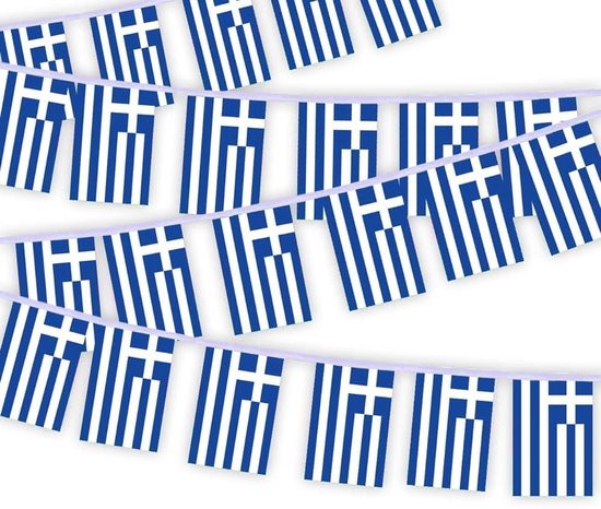 Griekse vlaggenketting - decoratieve banners - 30 stuks - polyester ...