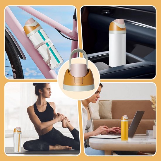 Vervangend deksel voor 16 oz 24 oz 32 oz 40 oz, één knop waterfles bovendeksel... | bol