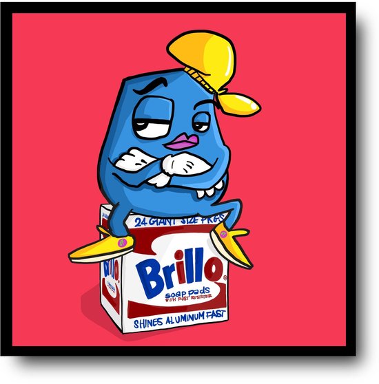 Brillo pads Andy the Dandy pop art - Meerdere kleuren - Canvas 120 x ...