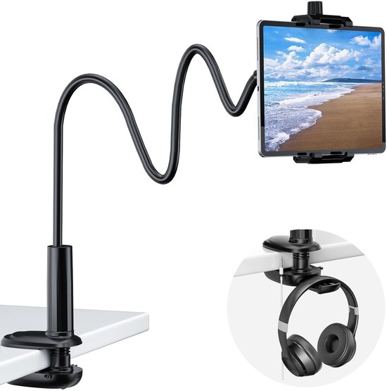 Unyqoos® Verstelbare en Flexibele Tablethouder met Zwanenhals voor Bed ...