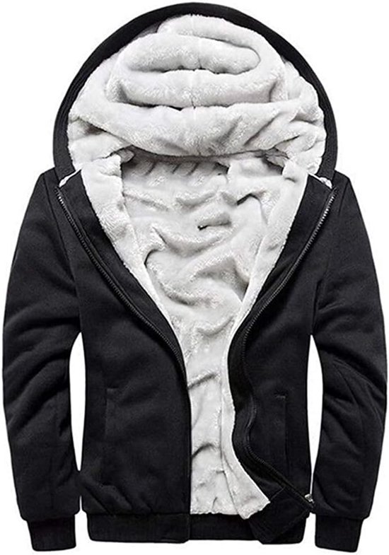 Heren Winter Hoodie met Capuchon en Ritssluiting - Zachte Fleece ...
