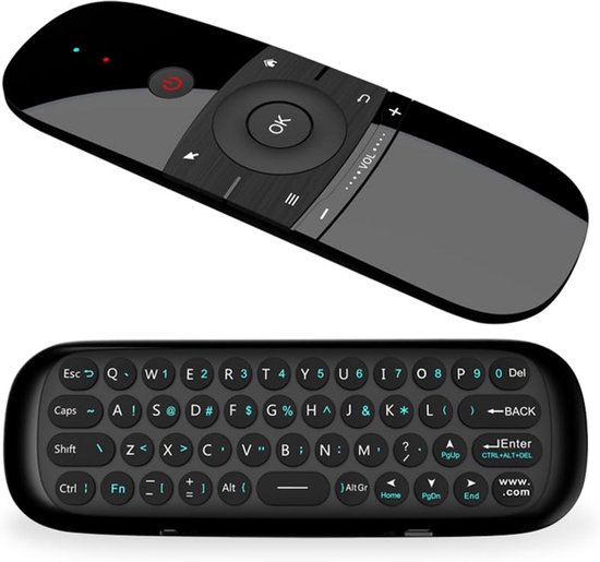 Universele Air Mouse Afstandsbediening met Toetsenbord en IR Leerfunctie voor Smart TV... | bol