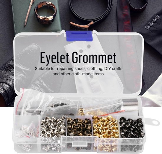 Set Metalen Oogjes 420 Stuks 3mm Diverse Kleuren voor Kleding en ...