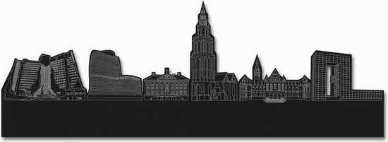 Skyline Groningen vrijstaand black wood 120x43 cm | bol.com