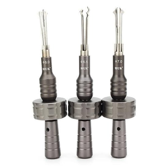 3 stuks HUK RVS Cross Lock Pick Set met Cross-Shaped Practice Hangslot ...