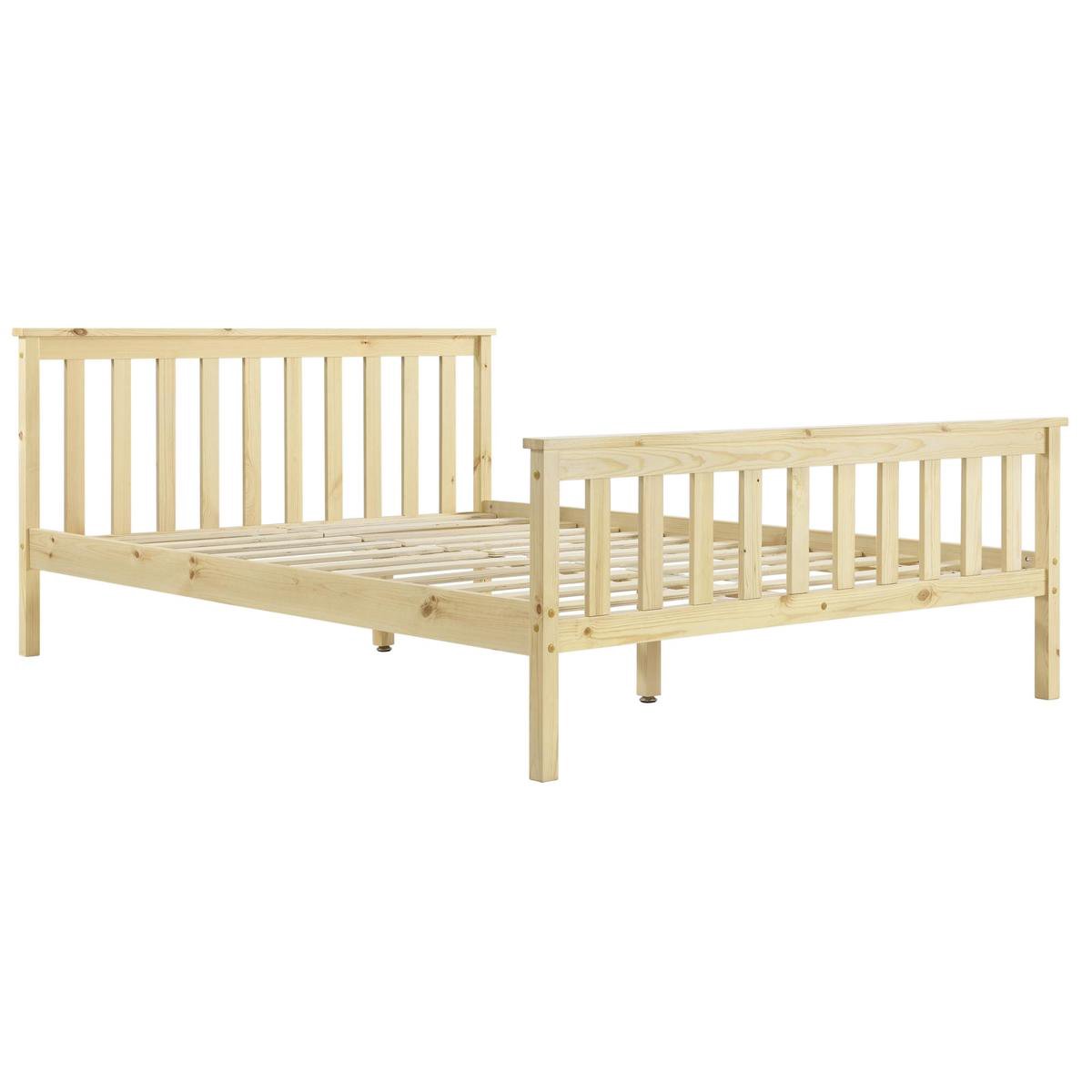Houten bed Sterk massief grenen bedframe 140x200 cm hout | bol.com