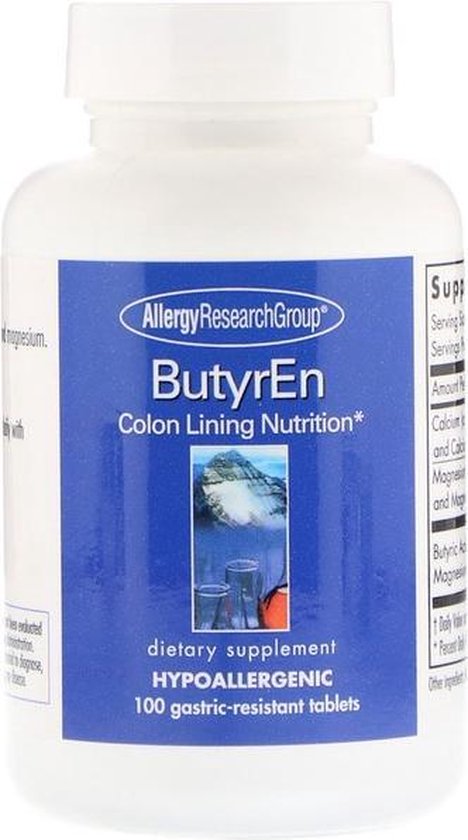 ButyrEn 100 Gastric-Resistant Tablets - Allergy Research Group | bol