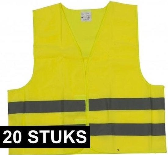 bol.com | 20x Veiligheidsvest geel voor volwassenen - Reflecterende ... bol.com | 20x Veiligheidsvest geel voor volwassenen - Reflecterende ...