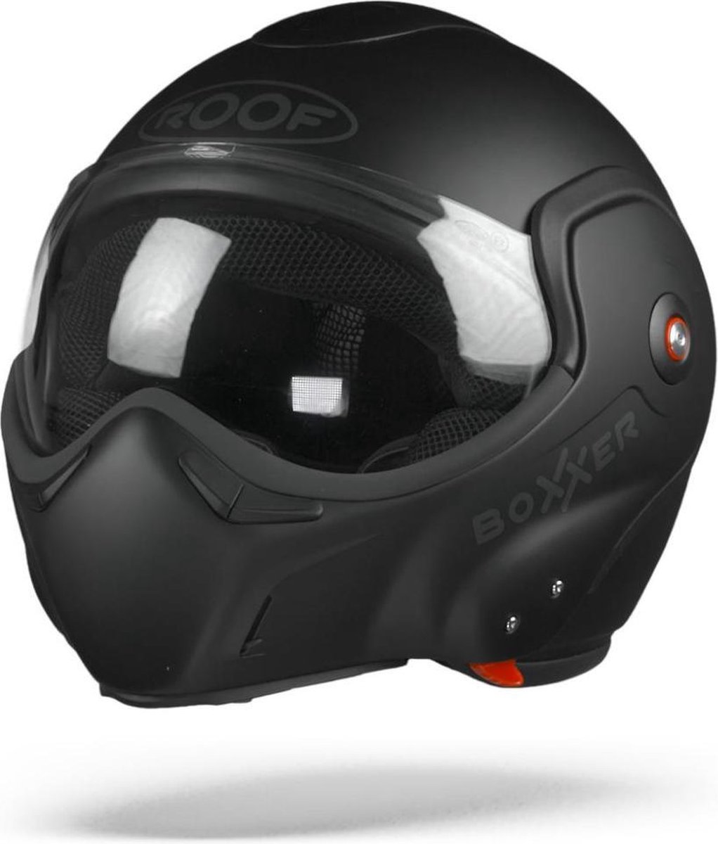 ROOF BoXXer Uni Mat Zwart Systeemhelm - Motorhelm - Maat XS | bol.com