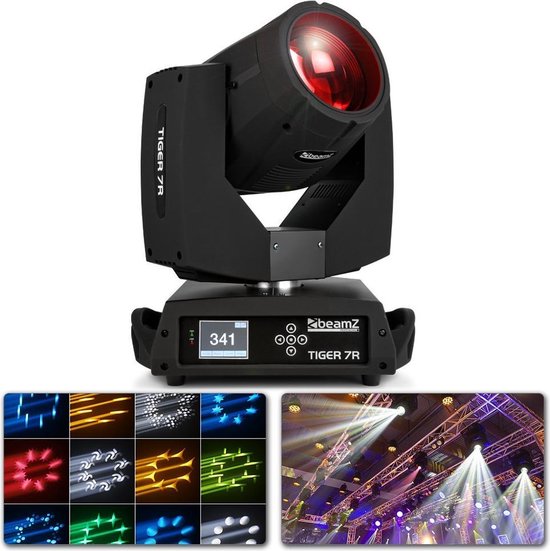 Moving head - BeamZ Tiger 7R BS moving head Beam / Spot - 23 gobo's ...