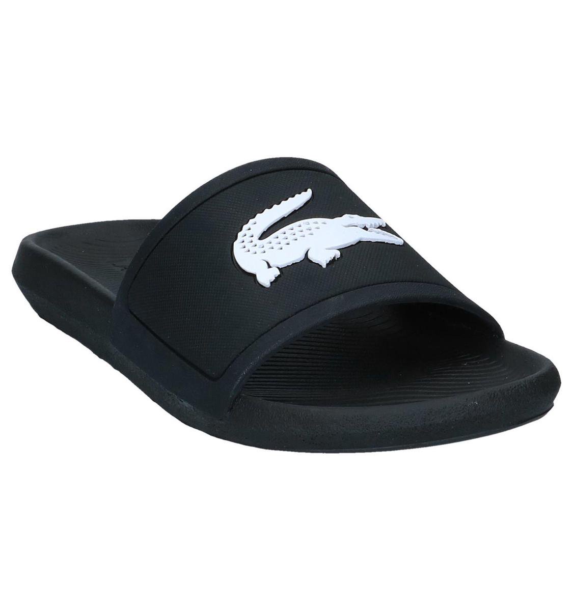 bol.com | Lacoste Croco Slide slippers heren zwart/wit