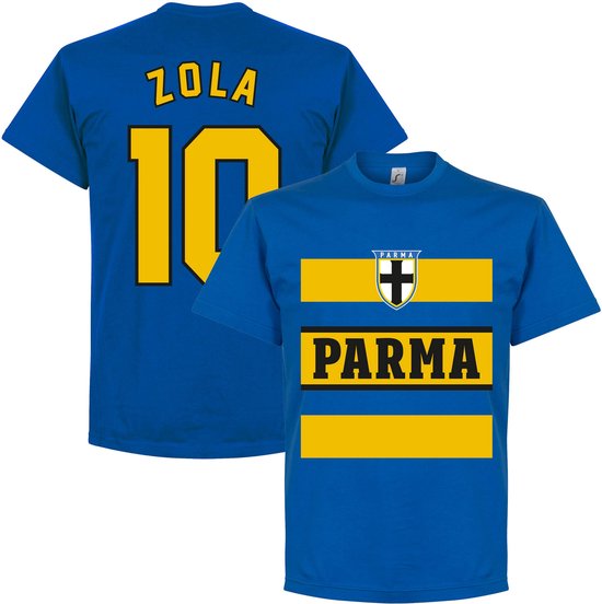 Parma Zola 10 Retro Stripe T-Shirt - Blauw - S | bol.com