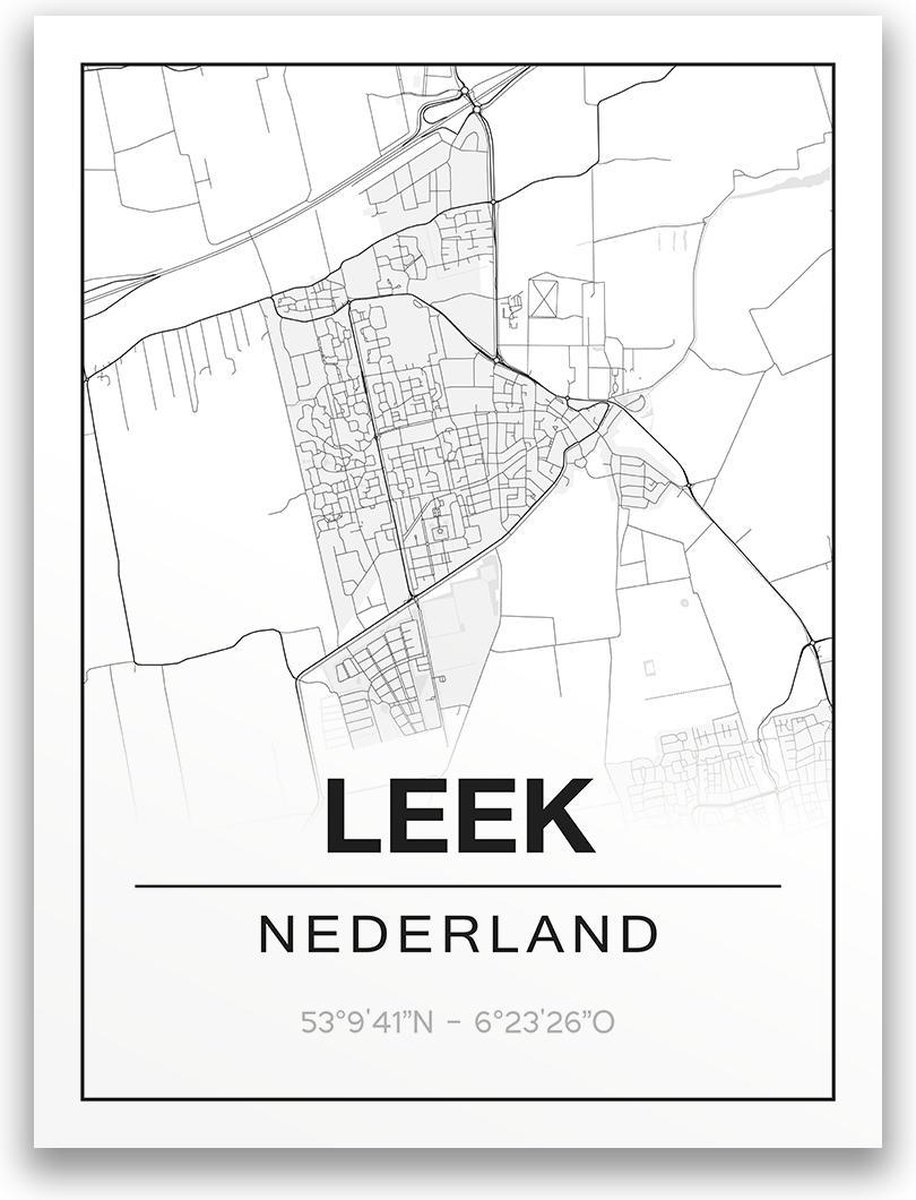 Poster/plattegrond LEEK - 30x40cm | bol.com