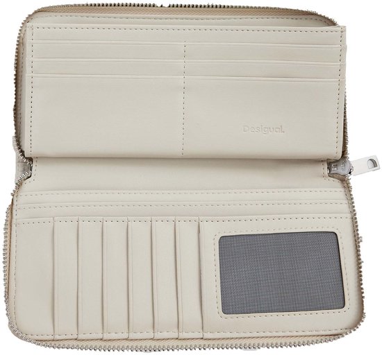 Desigual Portemonnee New Patch Fiona Long Wallet Piedra Beige Bol