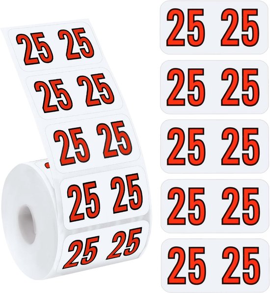 500pcs 2025 Jaar Stickers - 3.8x1.8cm 2025 Nieuw Jaar Stickers ...